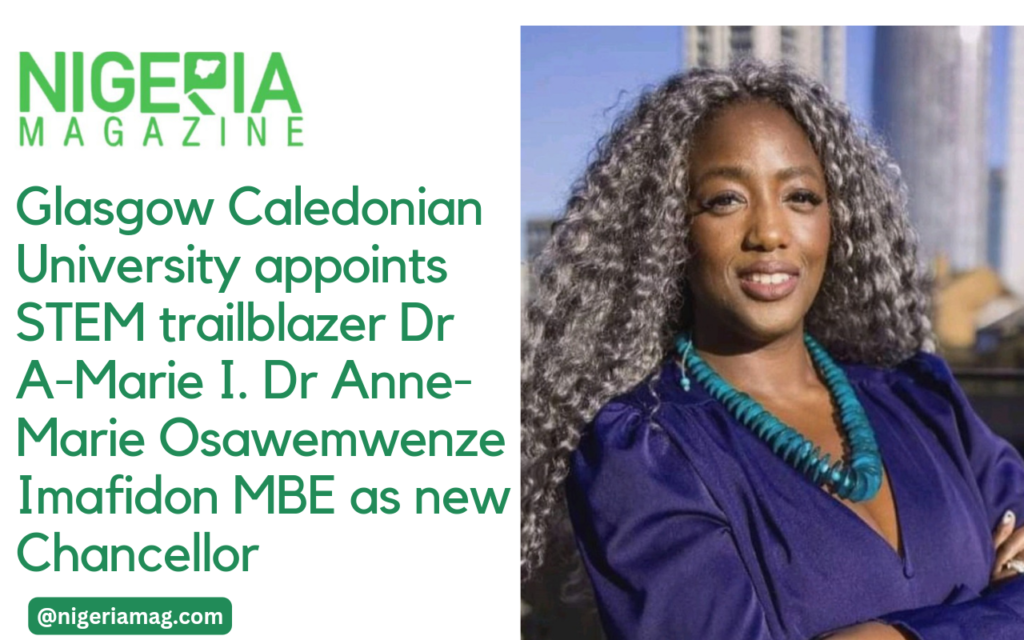 Glasgow Caledonian University has appointed Dr. Anne-Marie Imafidon MBE ...