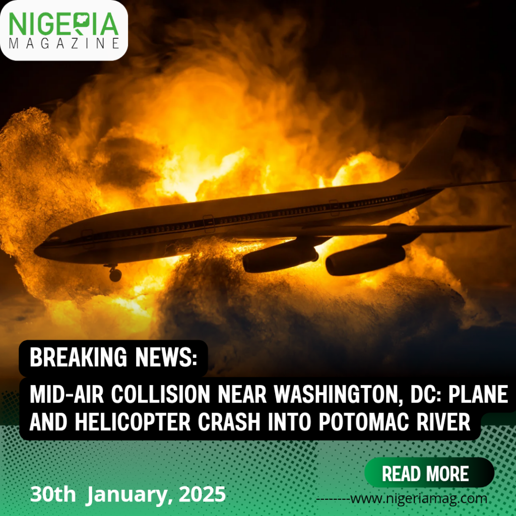Mid-Air Collision Near Washington, DC: Plane and Helicopter Crash into ...